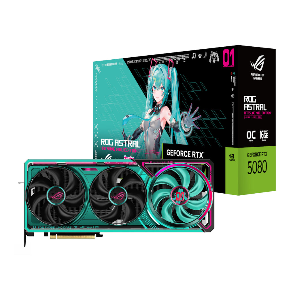 Asus ROG Astral GeForce RTX 5080 16GB GDDR7 OC Hatsune Miku Graphics C